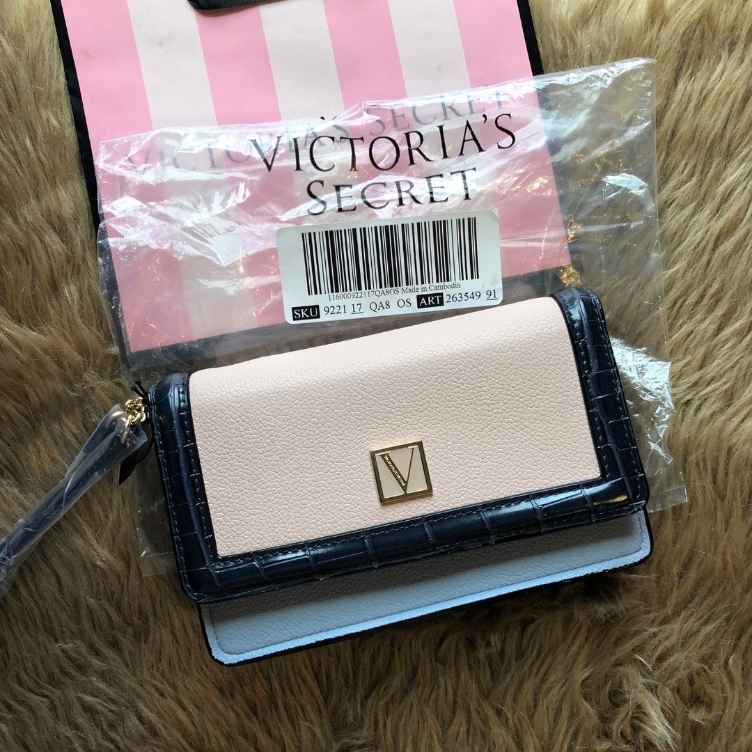 Victoria's Secret phone wallet wristlet with paper bag on Carousell
