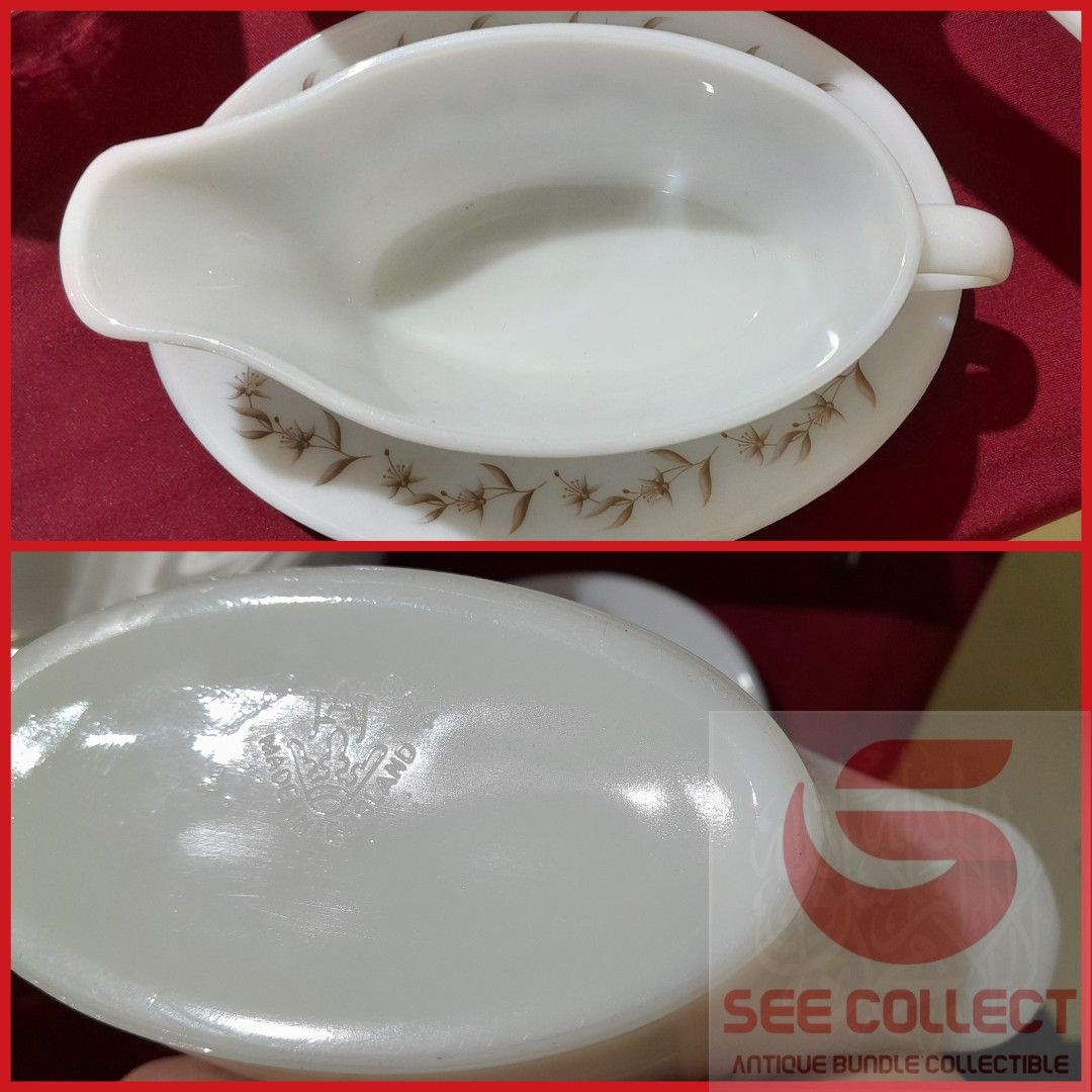 Vintage JAJ pyrex Silver Birch 1970 gravy boat., Hobbies & Toys ...