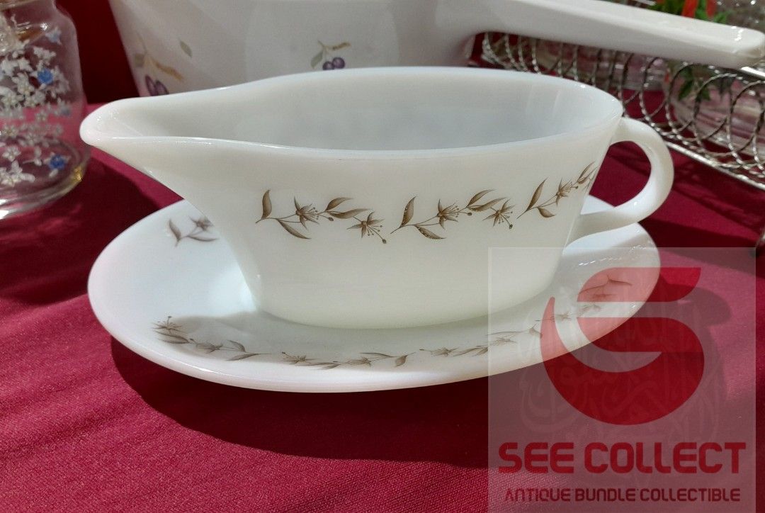 Vintage JAJ pyrex Silver Birch 1970 gravy boat., Hobbies & Toys ...