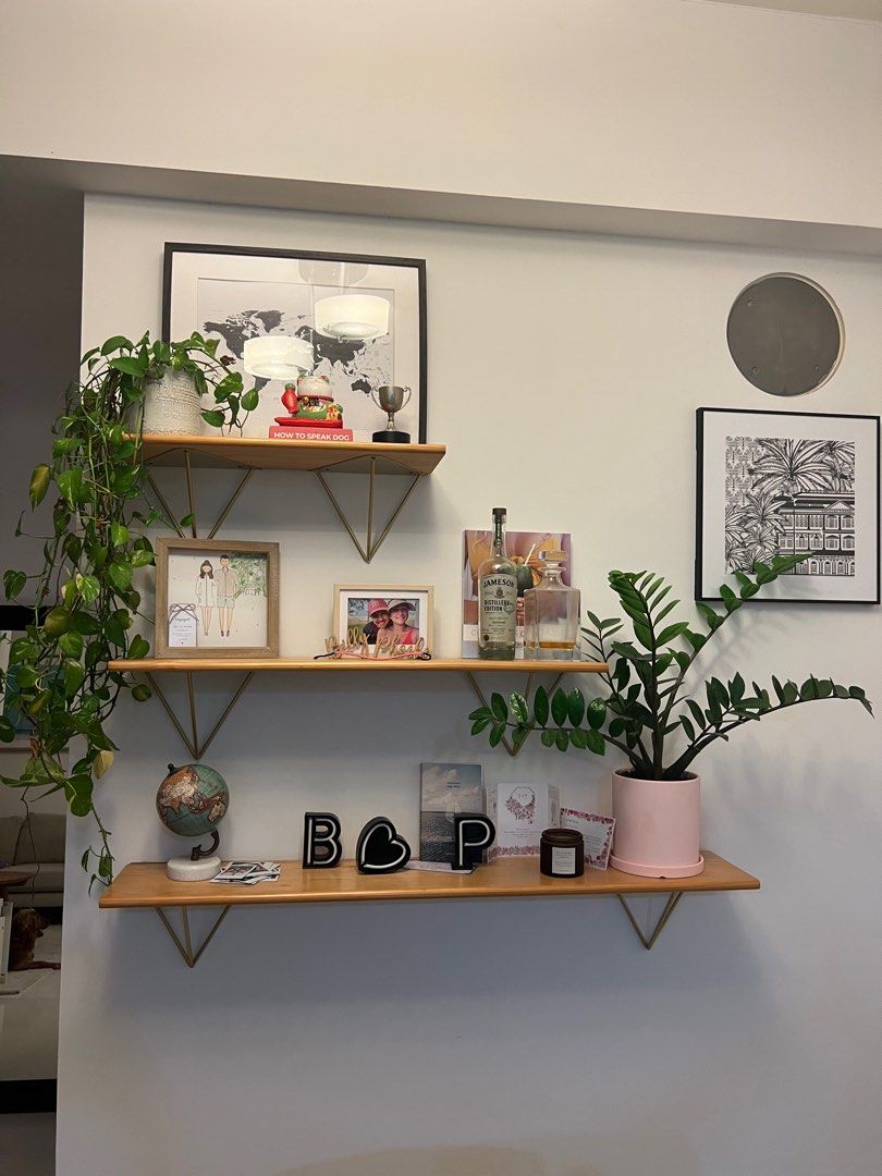 Wall shelves (handmade), Furniture & Home Living, Home Decor, Wall ...