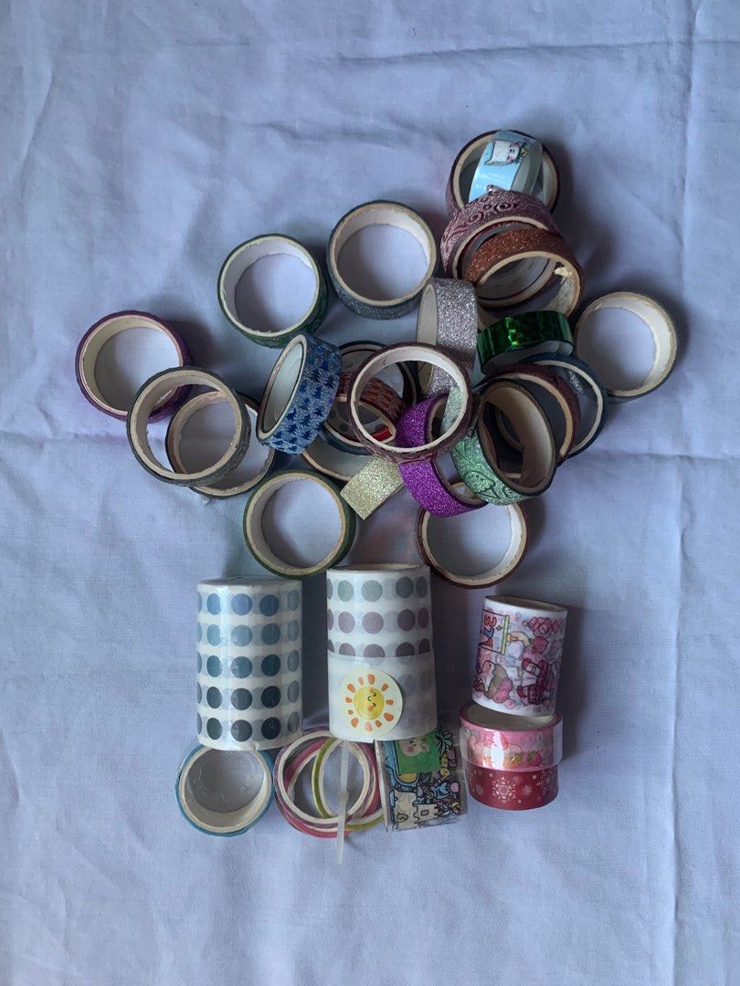 WASHI TAPES/PAPER TAPE/DESIGN TAPE/DOT TAPE on Carousell