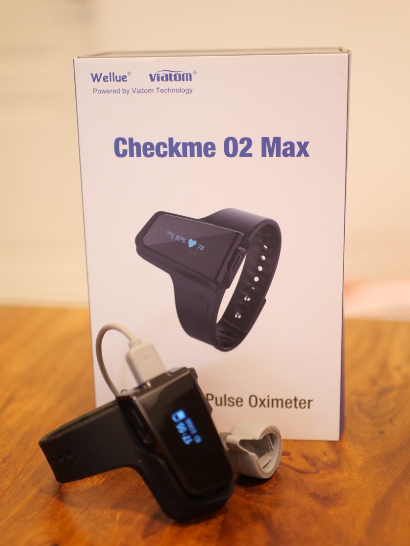 Wellue continuous oxygen monitor with tracking app, Health & Nutrition ...