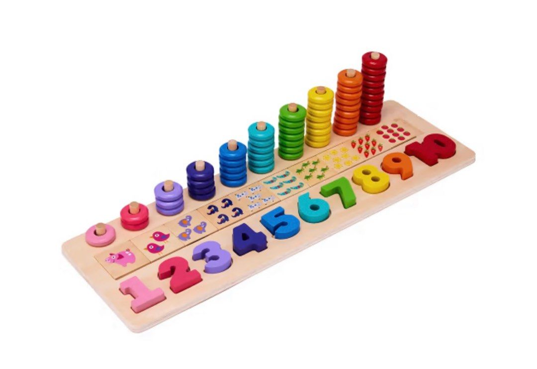 Anko Wooden Stack & Count Learning Set, Babies & Kids, Infant Playtime ...