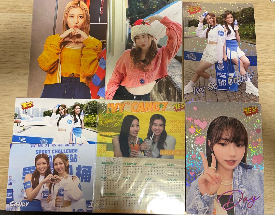 放yes card Collar@Day, Ivy So & Candy年曆, 5R相, 明信片, 大閃卡應援, 興趣及遊戲, 收藏品及紀念品 ...