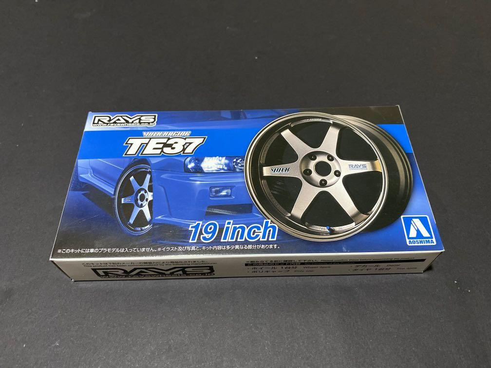 1/24 Rays Volk Racing TE37 19 Inch for Aoshima, Hobbies & Toys, Toys ...