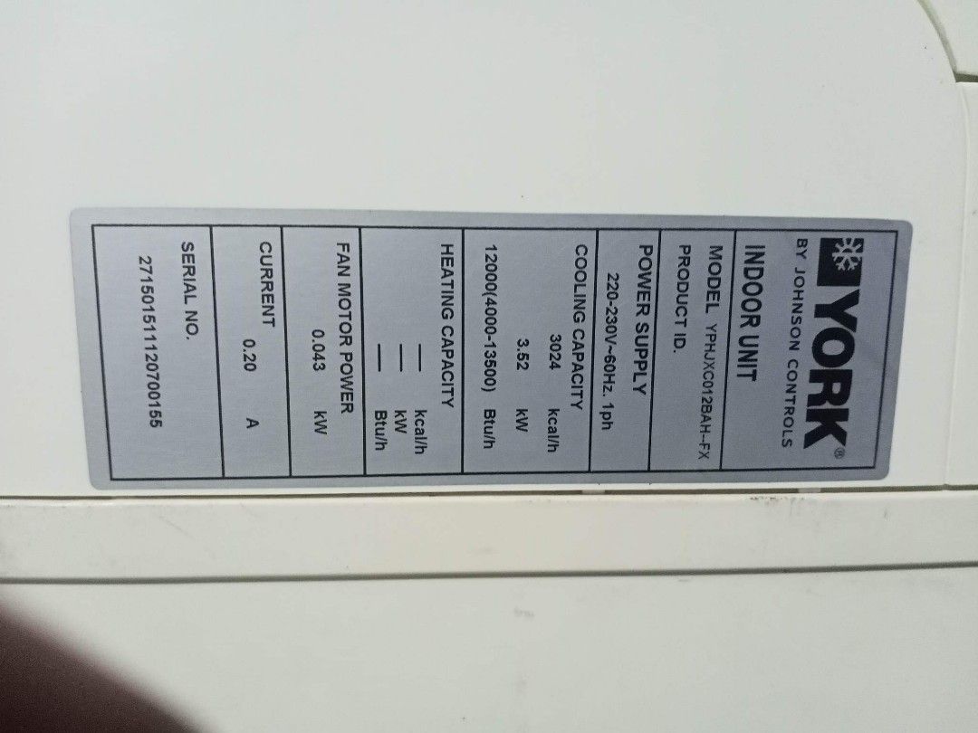 1.5hp gree and york inverter, TV & Home Appliances, Air Conditioning ...