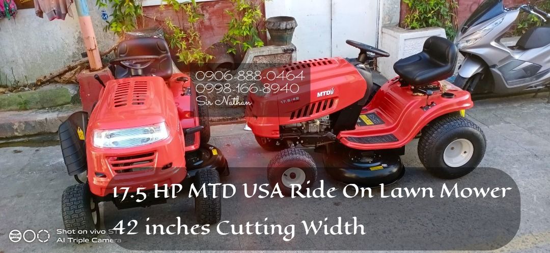 17.5HP MTD USA Riding Lawn Mower 42'' Cash on Delivery, Furniture & Home Living, Gardening ...