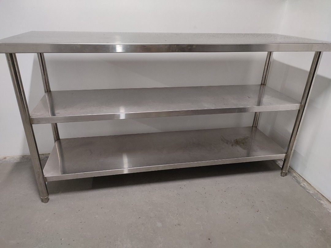 3 Tier Stainless Steel Table 304, Furniture & Home Living, Furniture ...