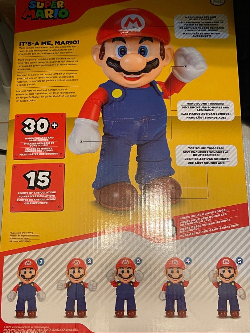 超過馬里奧 SUPERMario! Talking Mario 發聲公仔, 興趣及遊戲, 玩具 & 遊戲類 - Carousell