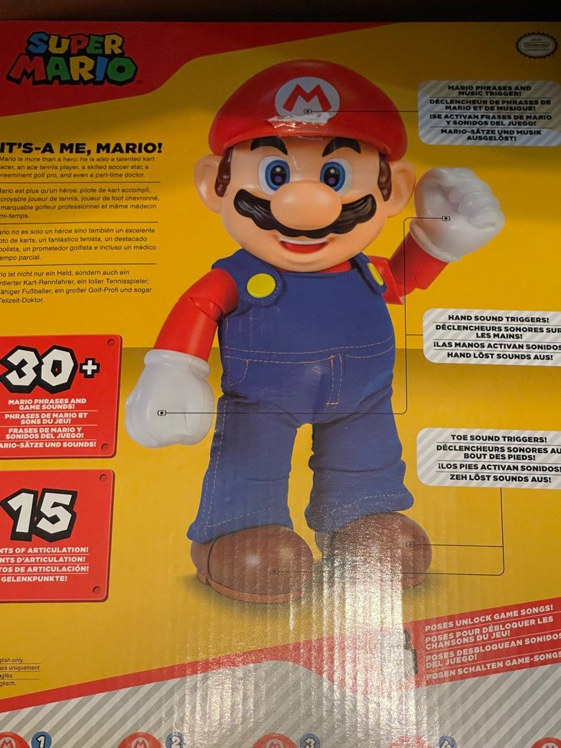 超過馬里奧 SUPERMario! Talking Mario 發聲公仔, 興趣及遊戲, 玩具 & 遊戲類 - Carousell