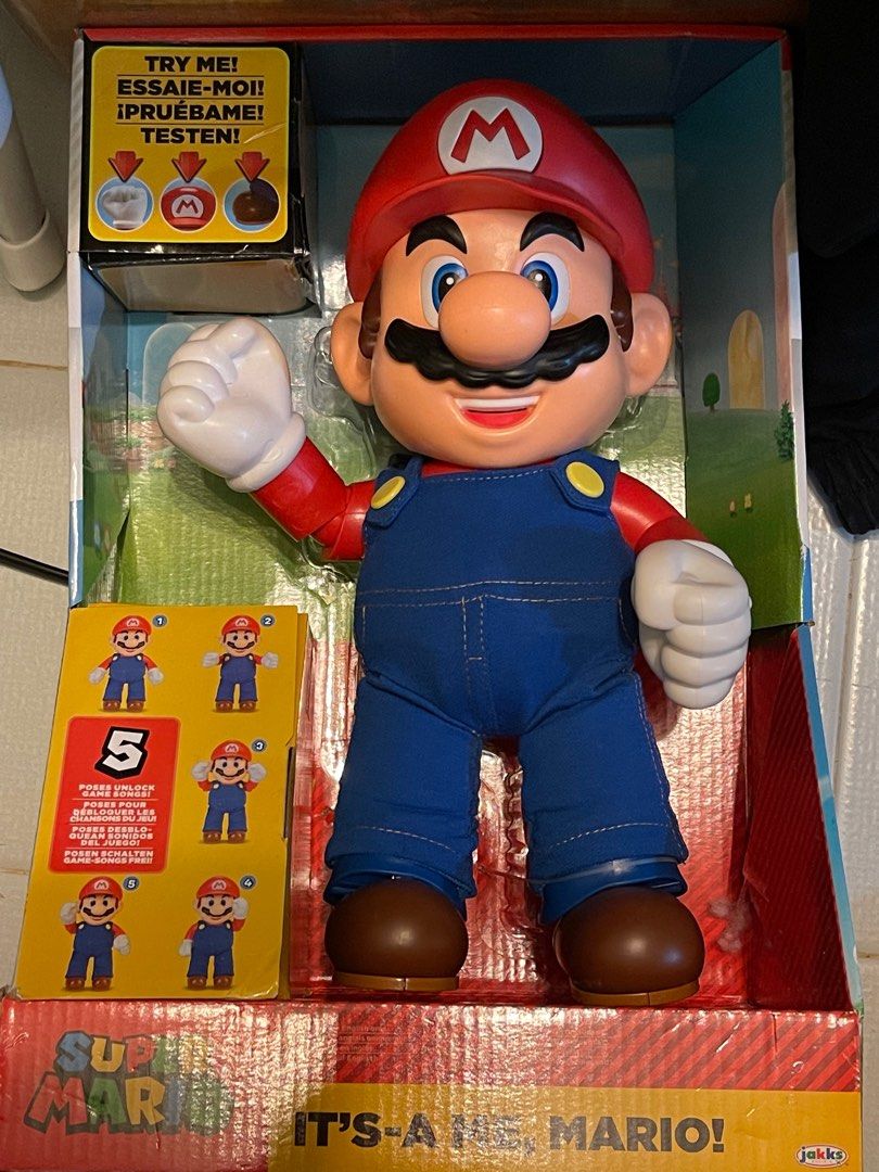 超過馬里奧 SUPERMario! Talking Mario 發聲公仔, 興趣及遊戲, 玩具 & 遊戲類 - Carousell