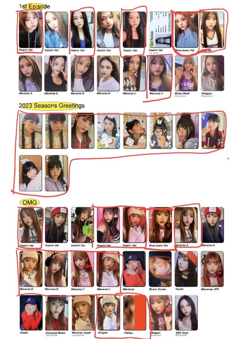 [ WTS / LFB / WTT ] Newjeans Haerin OMG Message card ver. Version ...