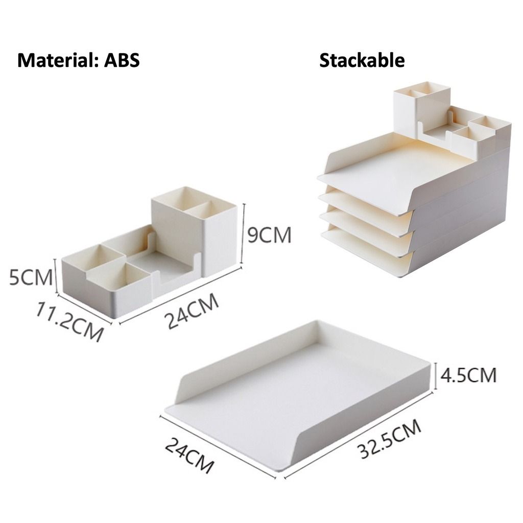 A4 File Tray Organizer Desk Stationary Organiser Office File for ...