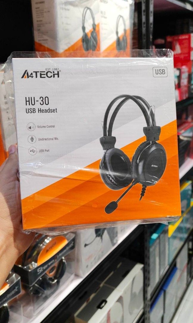 A4Tech HU-30 Comfort Fit Stereo USB Headset on Carousell