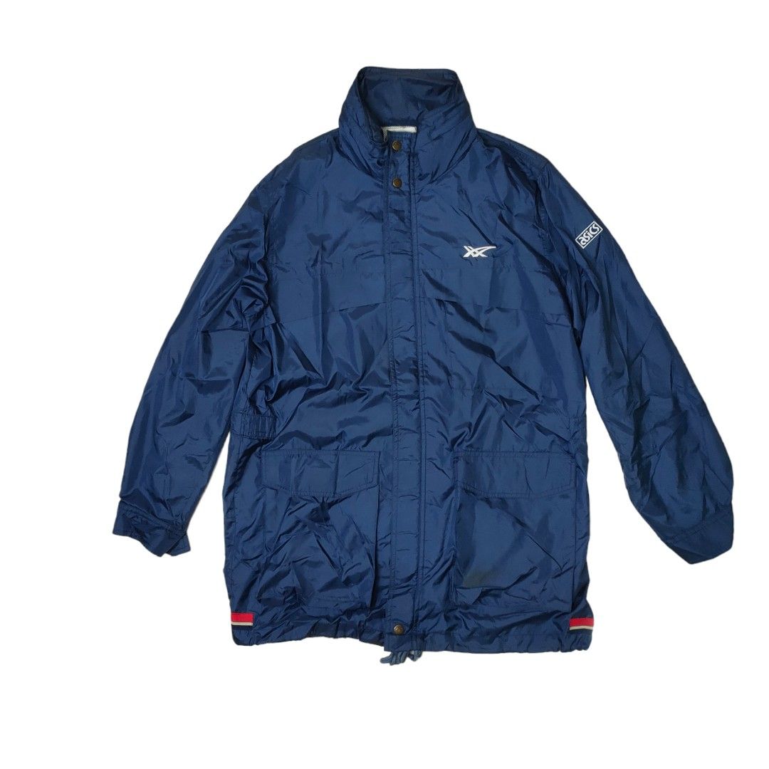 Asics parka coach vintage jacket, Fesyen Pria, Pakaian , Atasan di Carousell