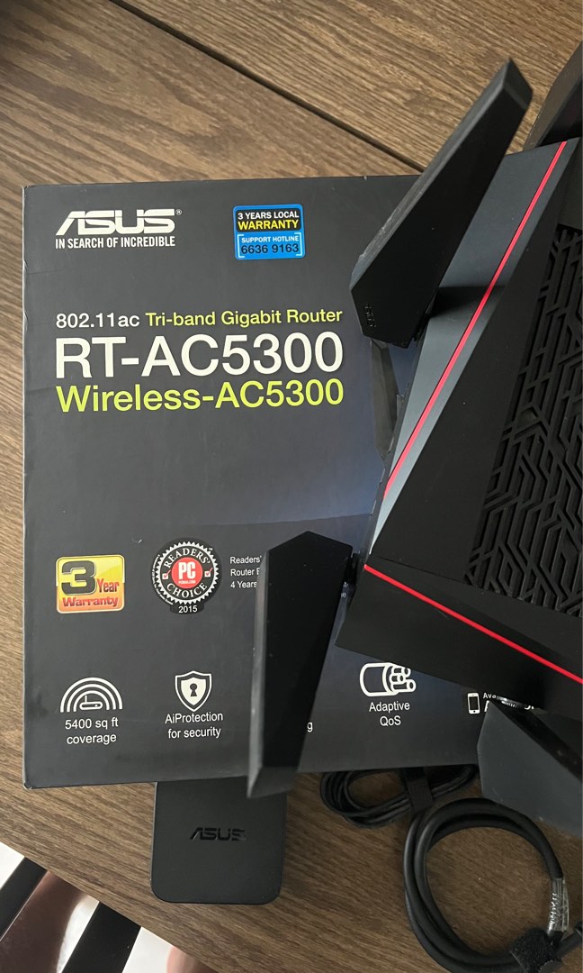 Asus RT-AC5300 gaming router, Computers & Tech, Parts & Accessories ...