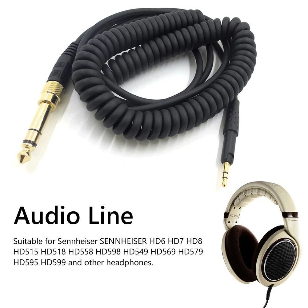 Audio Cable 1.4M Spring Wire Headphone Cable 3.5mm to 2.5mm AUX ...