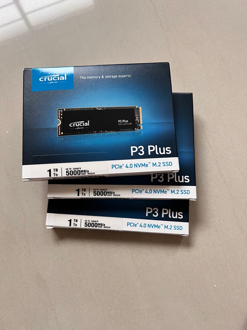 Brand new Crucial P3 Plus 1TB NVme m.2 ssd, Computers & Tech, Parts ...