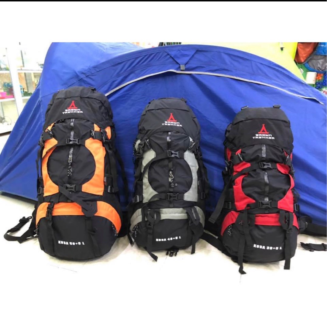 Brown Trekker Kosa Backpack 40+5L (Red) on Carousell