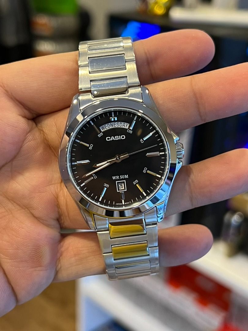CASIO Analog Day Date Stainless Steel Men's Watch MTP-1370D-1A1 on ...