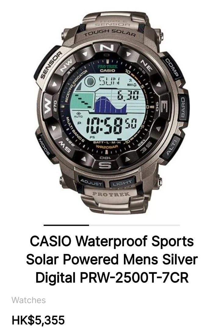 Casio Protrek triple sensor, 手提電話, 其他裝置 - Carousell