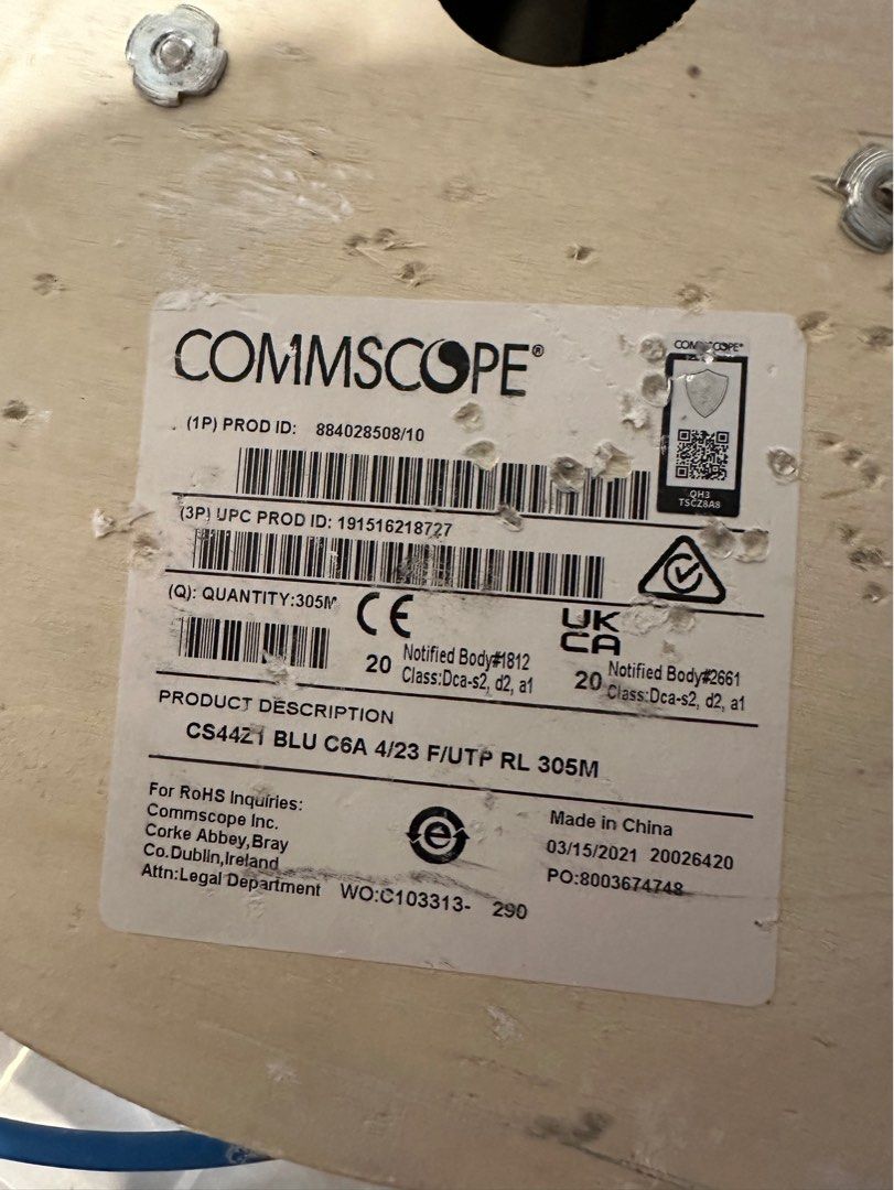 Cat6a cable (Commscope brand) $0.75/metre, Computers & Tech, Parts ...