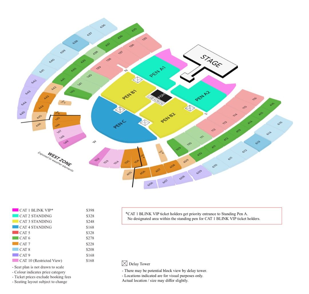 CAT 6 Section 416 Blackpink Concert 14 May 2023 X2, Tickets & Vouchers ...