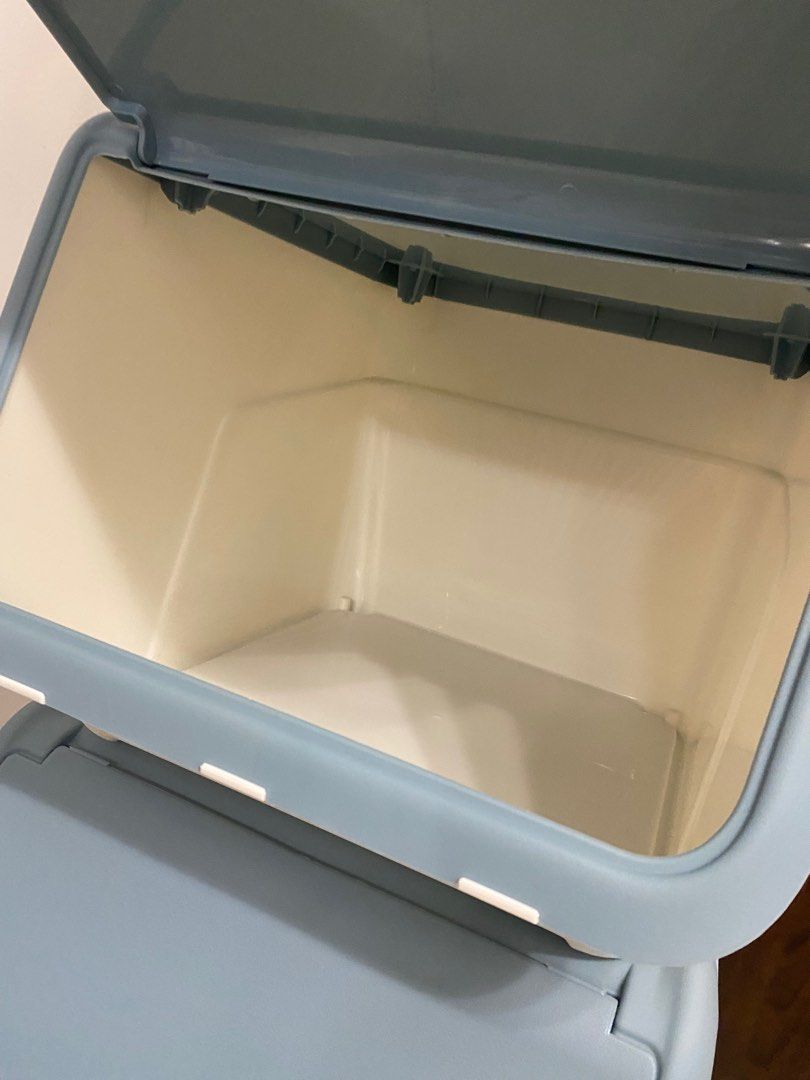 Citylife 35L Stackable Front Opening Storage Box With PU Leather Handle ...