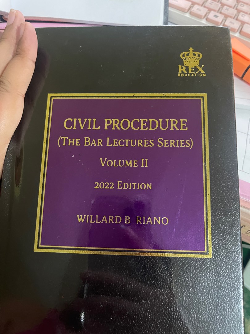 Civil Procedure by Dean Riano 2022, Hobbies & Toys, Books & Magazines ...
