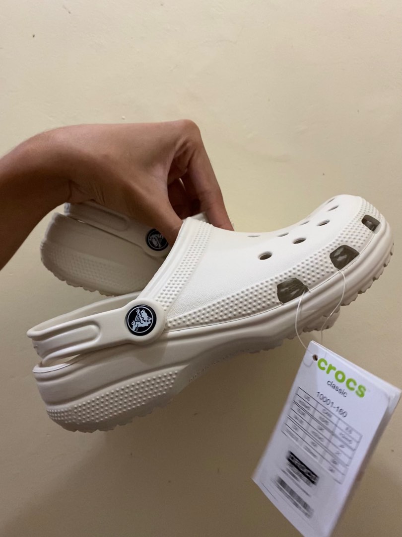 CROCS Classic clogs in Stucco (W5), Women's Fashion, Footwear, Slippers and slides on Carousell