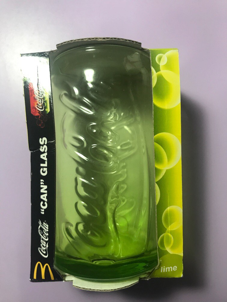 Coca Cola can glass (lime), Hobbies & Toys, Memorabilia & Collectibles ...