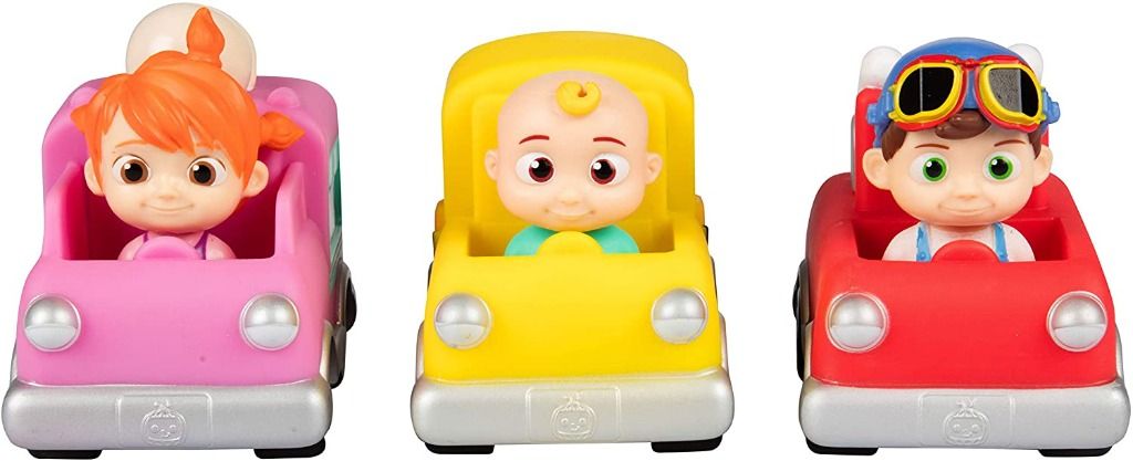 CoComelon Vehicle Toy 3 Pack - JJ, Tomtom & YoYo with School Bus, Fire ...