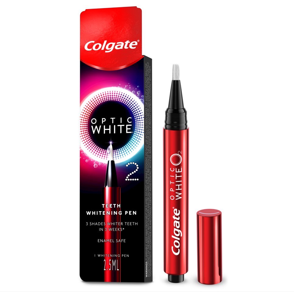 Colgate Optic White O2 Teeth Whitening Pen, Beauty & Personal Care ...