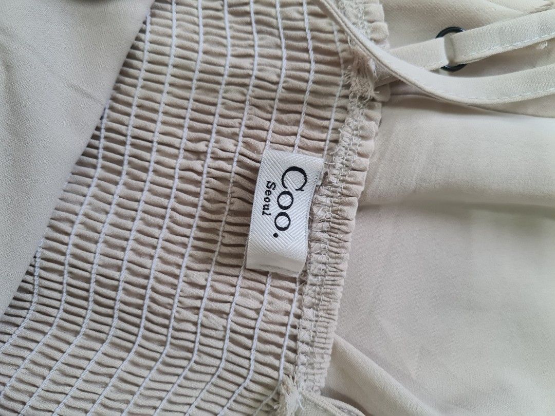 Coo. Seoul beige maxi dress, Women's Fashion, Dresses & Sets, Dresses ...