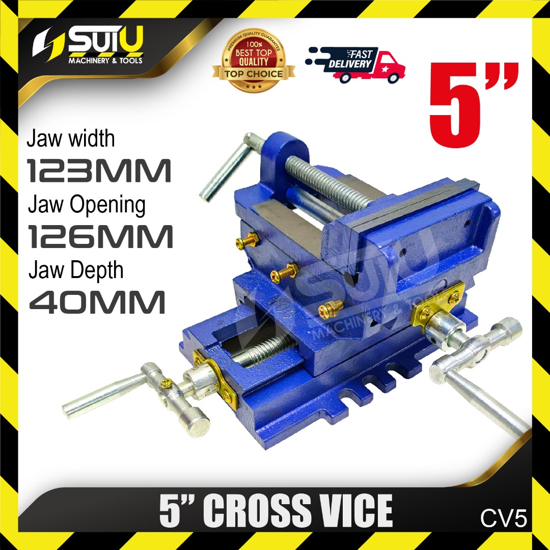 CV5 5" Cross Vice / Cross Drill Press Bench Vice, Furniture & Home ...
