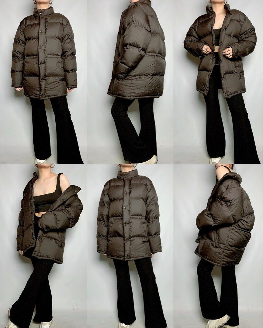(SOLD) Deep brown puffer jacket, Mens puffer jacket, Thick puffer ...