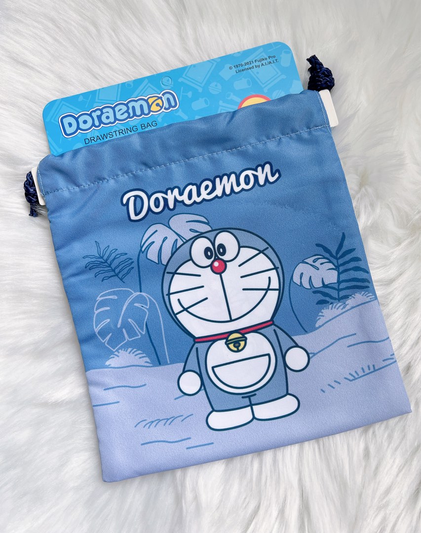 Doraemon Drawstring Pouch, Women's Fashion, Bags & Wallets, Purses ...