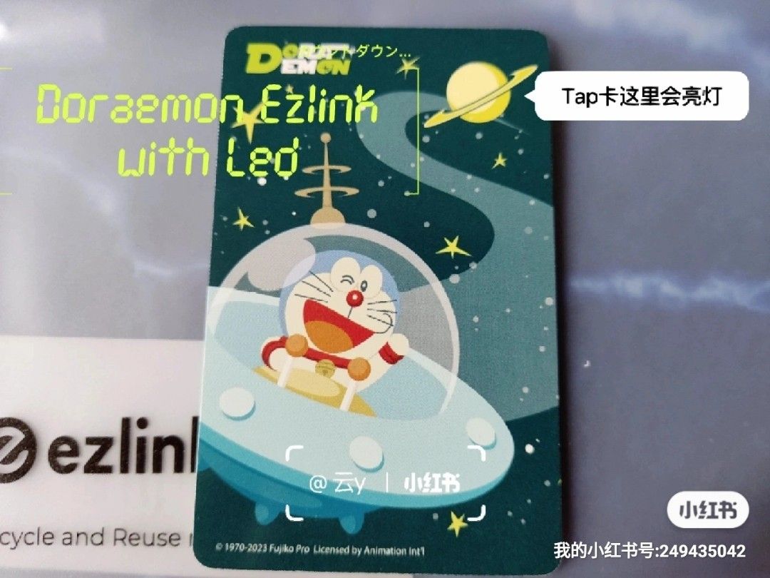 Doraemon Ezlink Card with Led, Hobbies & Toys, Travel, Travel ...