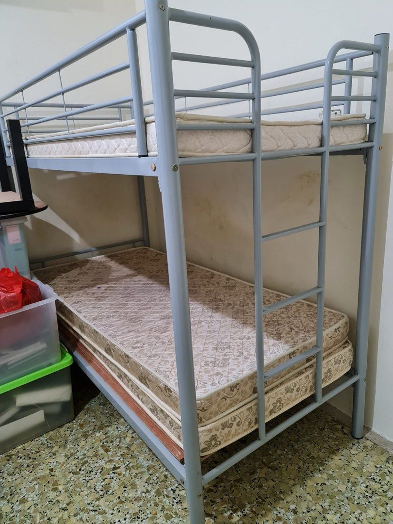 Double decker bed frame, Furniture & Home Living, Furniture, Bed Frames ...