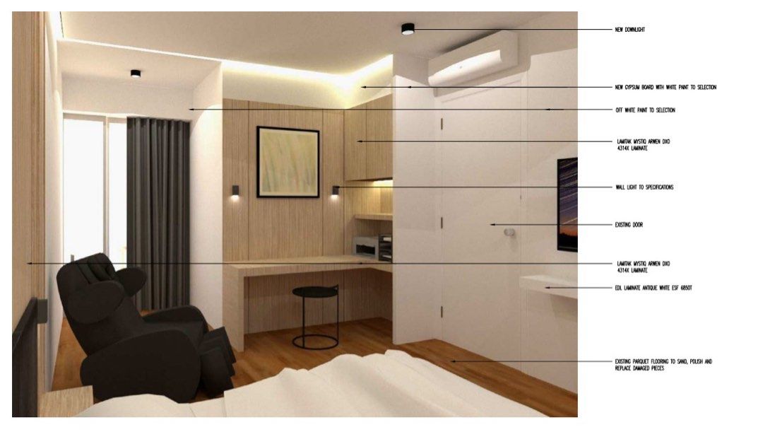 draw/design CAD, 3d model for your HDB house renovation, Furniture ...