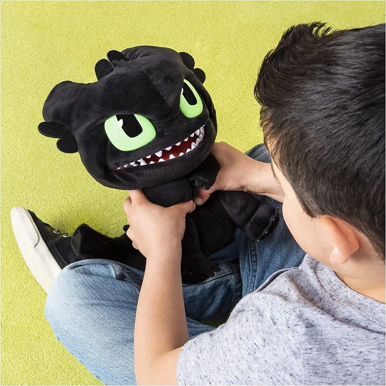 DreamWorks Dragons, Squeeze and Roar Toothless 11-Inch Plush with ...