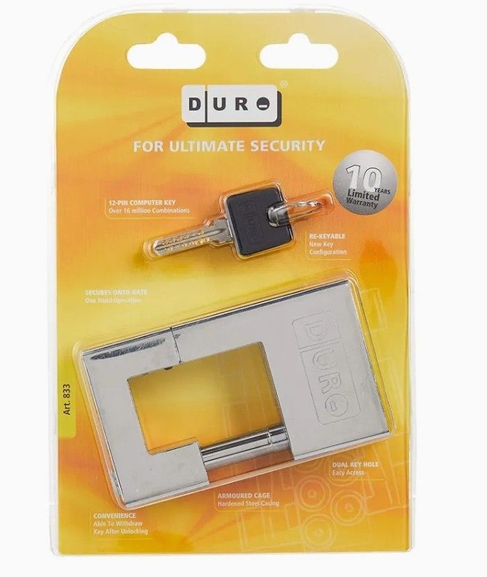 DURO Art 833 Pad lock for HDB Gate, Furniture & Home Living, Security ...