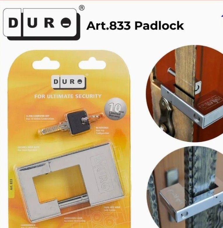 DURO Art 833 Pad lock for HDB Gate, Furniture & Home Living, Security ...