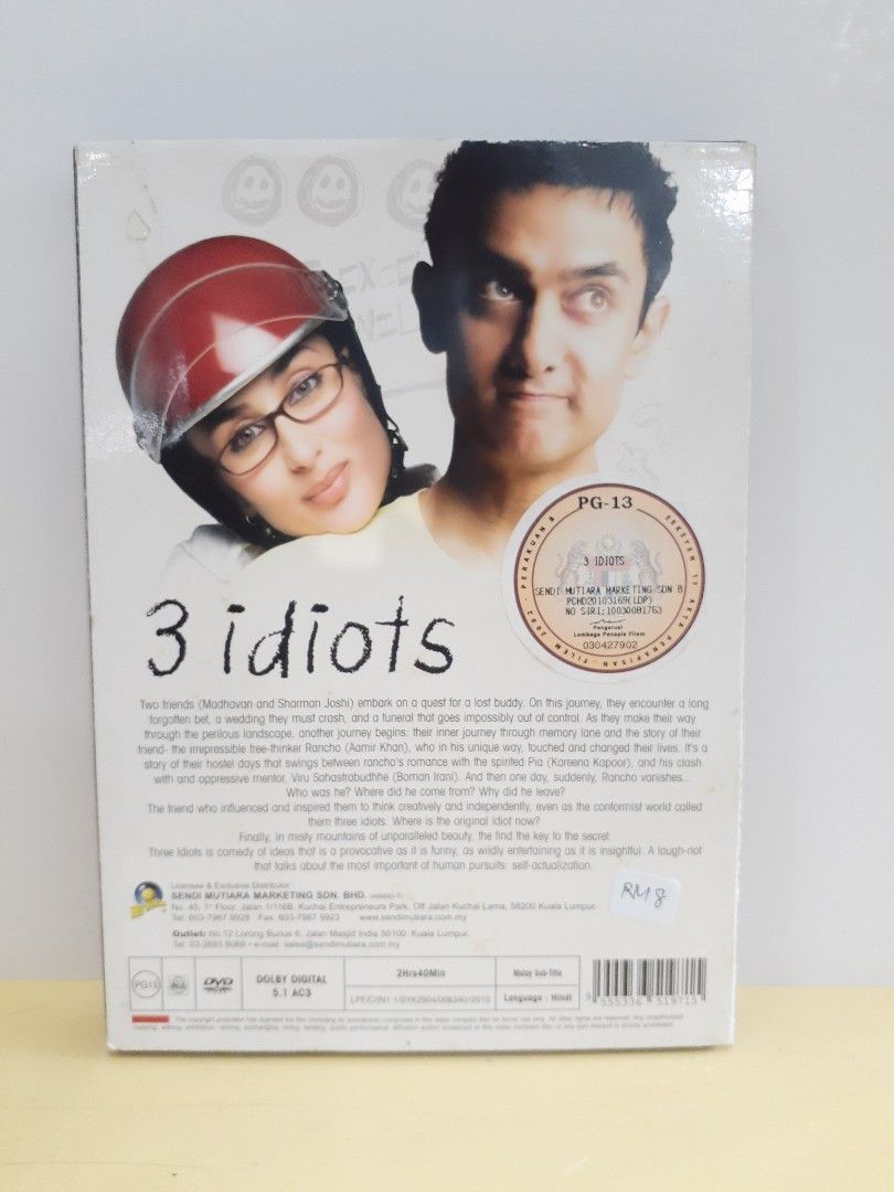 (DVD) 3 Idiots, Hobbies & Toys, Music & Media, CDs & DVDs on Carousell