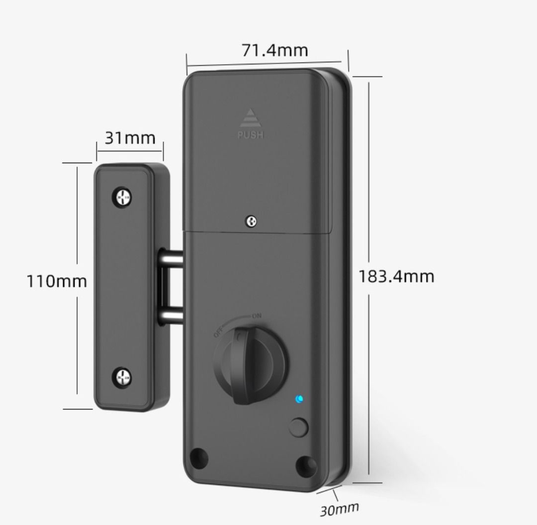Electric Door Lock Non Destructive Smart Door Lock Hole Free Invisible ...