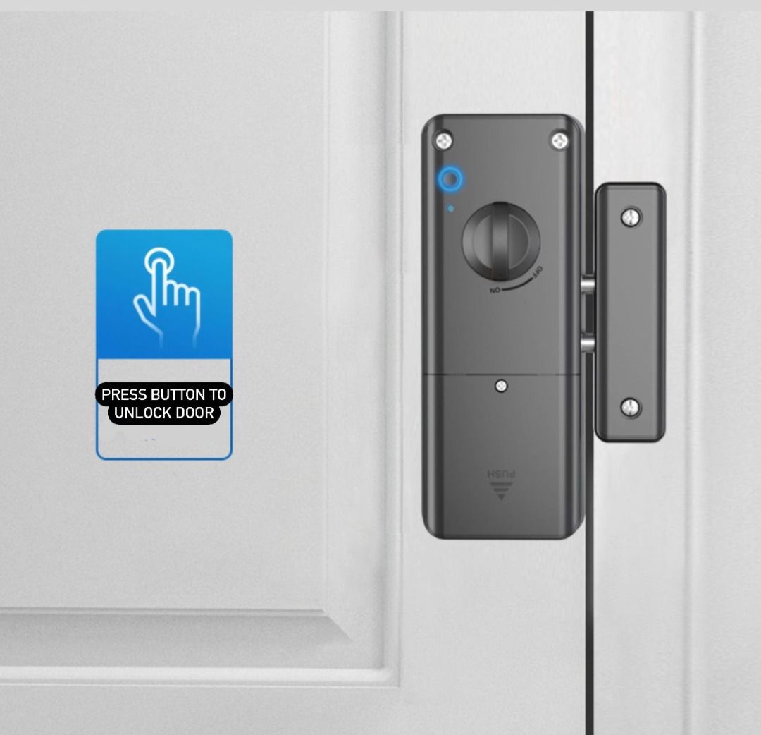 Electric Door Lock Non Destructive Smart Door Lock Hole Free Invisible ...