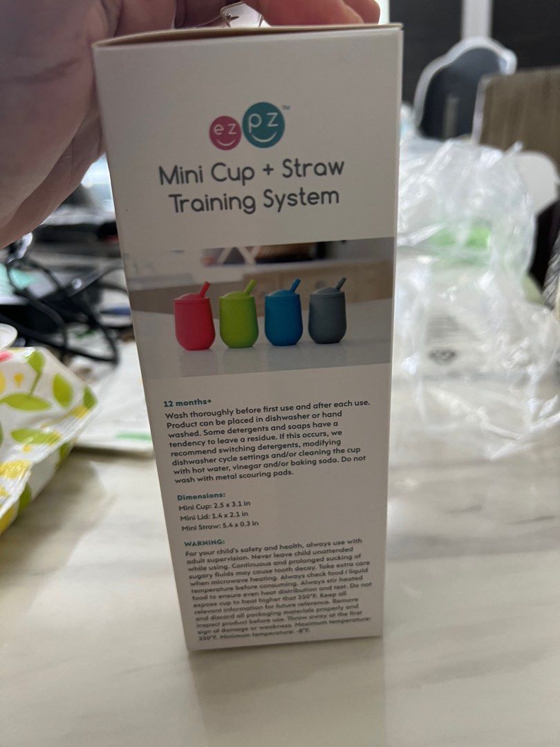 Ez Pz Mini Cup + Straw Training System, Babies & Kids, Nursing ...
