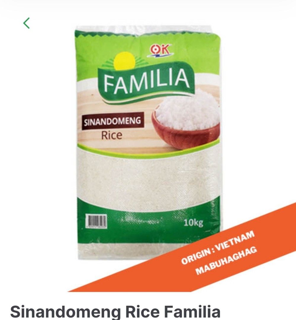 Familia rice sinandomeng 10kg, Food & Drinks, Rice & Noodles on Carousell