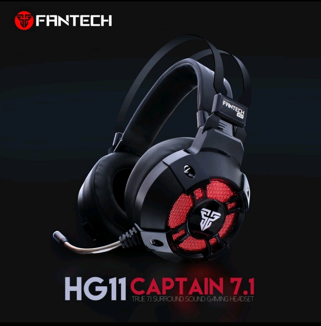 Fantech Captain HG11 RGB Gaming Headset Virtual 7.1 Surround Sound 50mm ...