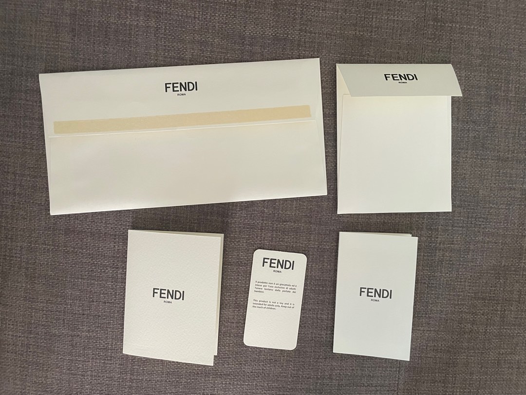 Fendi envelope receipt holder and receipt, Luxury, Accessories on Carousell
